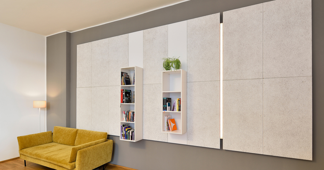 Acoustic panels set accents | Troldtekt