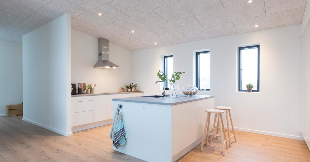Inspiration: Acoustic ceiling in new villa | Troldtekt