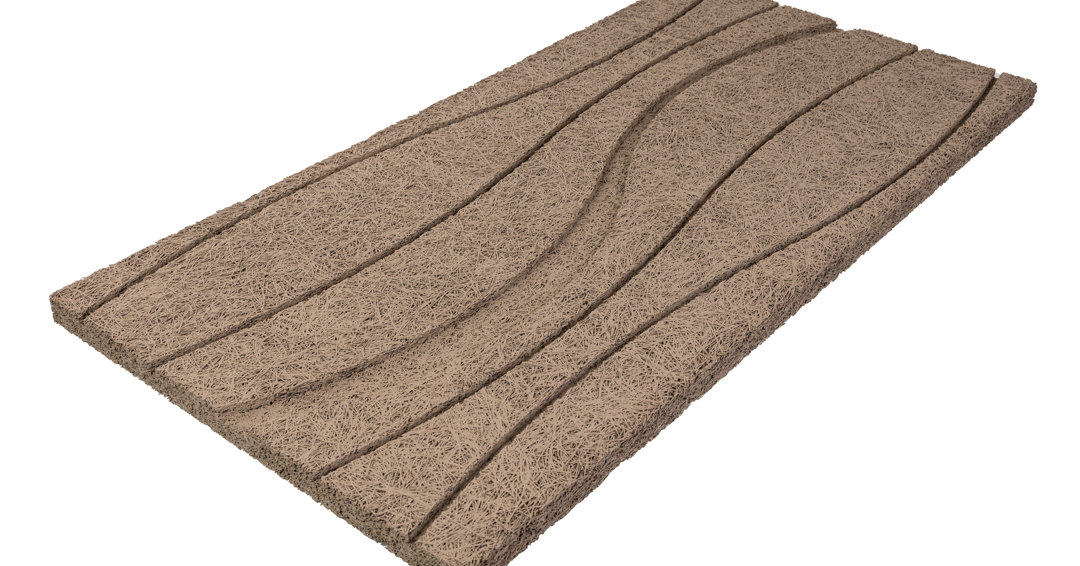 Troldtekt acoustic panels are now available in a new clay colour