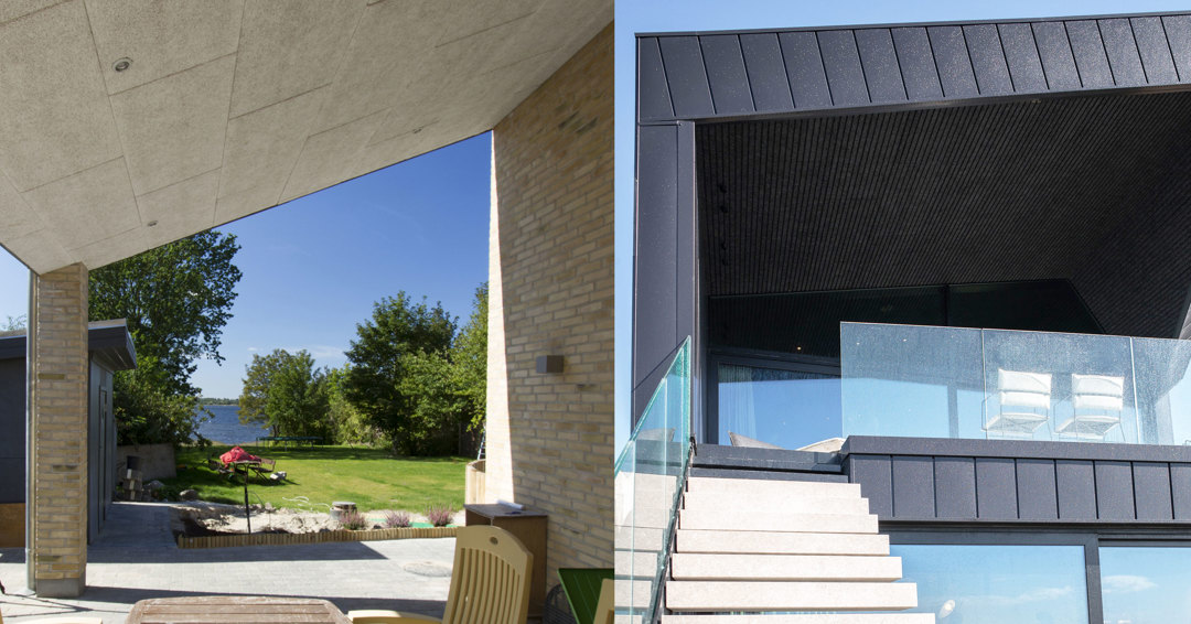 Troldtekt on roof overhangs | Troldtekt