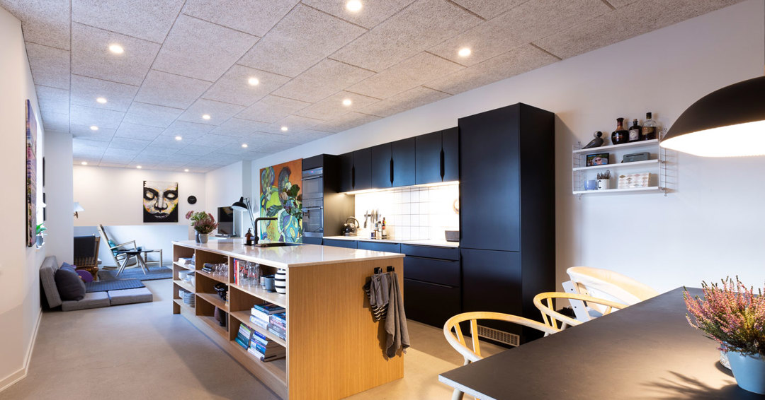 Acoustic ceiling in newly renovated flat | Troldtekt